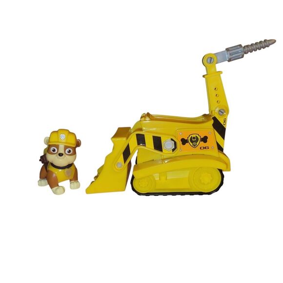 Paw Patrol | Toys | Pawpatrol Rubble Yellow Action Figure Playset ...